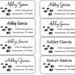 Paw Print Return Address Label, Custom Label, Name Address Labels ...
