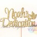 Any Name, Custom Dedication Cake Topper, God Bless Cake Topper, First ...