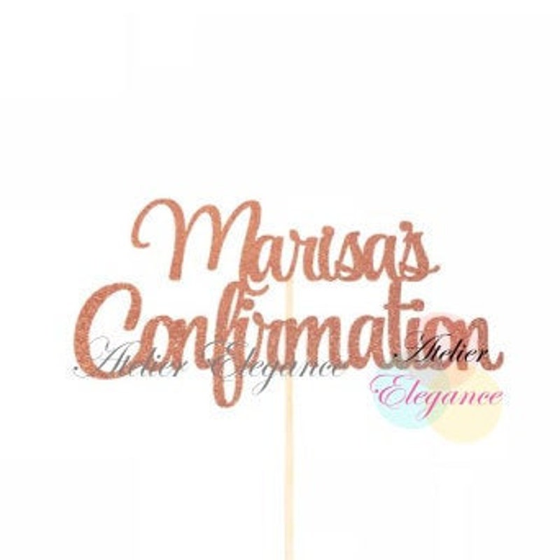 Confirmation Cake Topper - Etsy