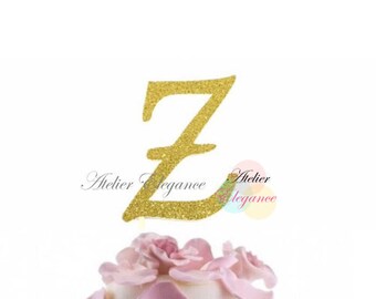Letter Z Cake Topper - Etsy