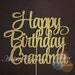 Happy Birthday Grandma Cake Topper, Grandmother's Birthday Cake Topper ...