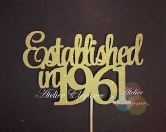 61st Birthday Cake Topper - Etsy