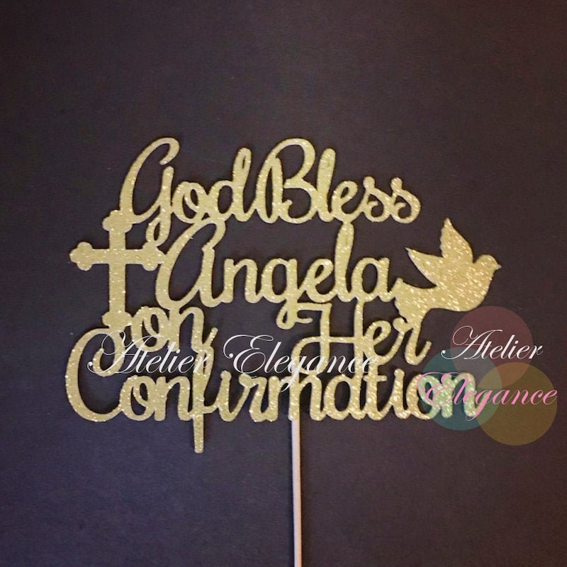 Confirmation Cake Topper - Etsy
