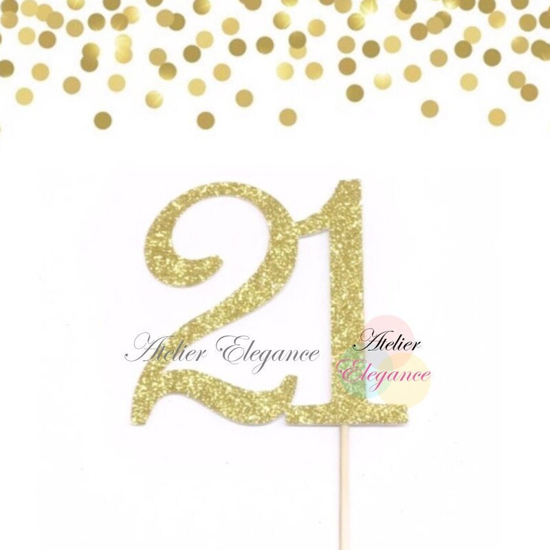 21 Cake Topper - Etsy
