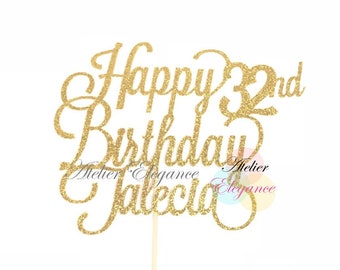 Thirty Two Cake Topper - Etsy