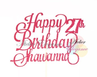 Happy 27th Birthday Cake Topper - Etsy