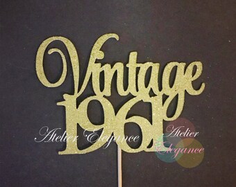 61st Birthday Cake Topper - Etsy