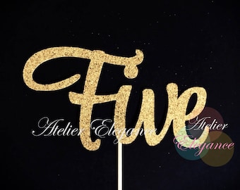 Number 5 Cake Topper | Etsy