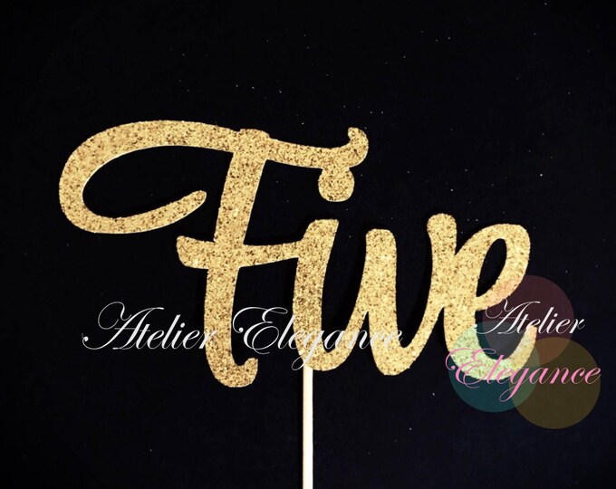 Hi Five Cake Topper, 5th Birthday Cake Topper, Fifth Birthday Party ...