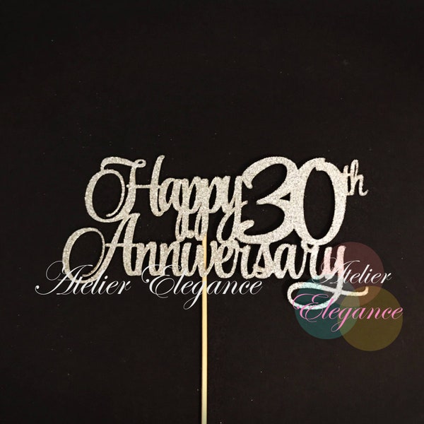 30th Wedding Anniversary Cake Topper - Etsy