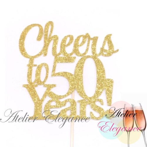 50 Years Loved Cake Topper 50th Birthday Cake Topper 50th Etsy Canada