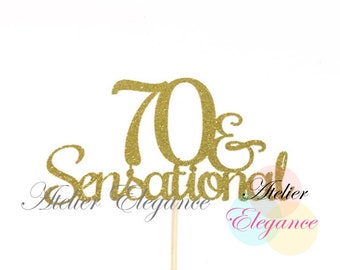 70 Cake Topper 70th Birthday Anniversary Seventieth - Etsy