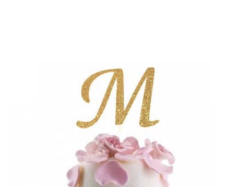 Letter m cake topper | Etsy