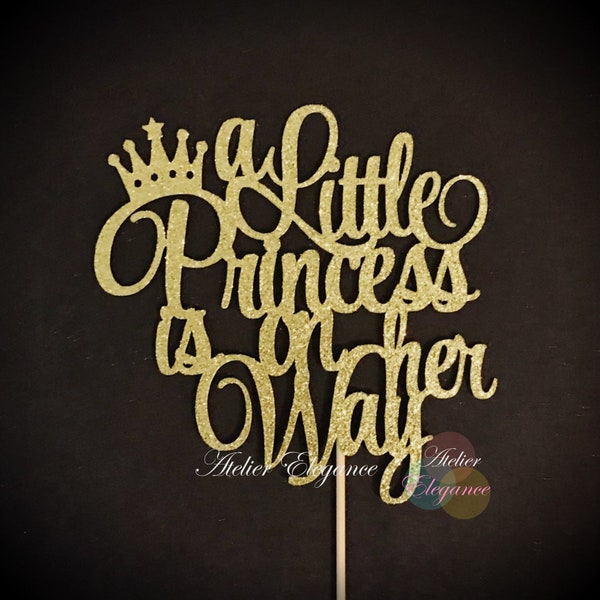 Princess on Her Way Cake Topper - Etsy