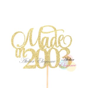 Made in 2003 Cake Topper, Birthday Cake Topper, Birth Year Cake Topper ...