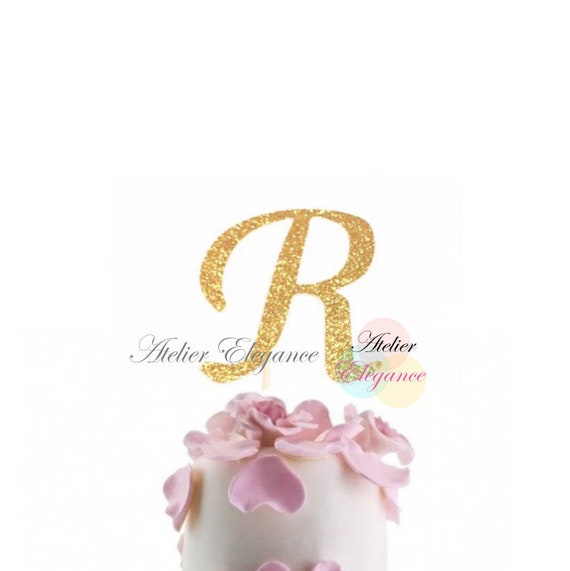 Lots Colors Monogram Cake Topper Monogram R Cake Topper | Etsy