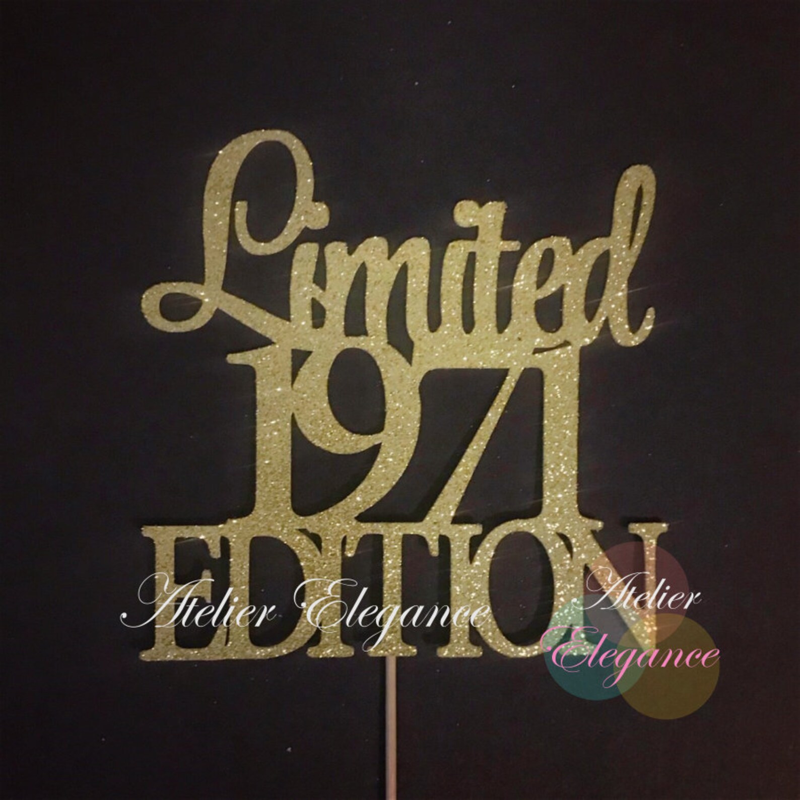 Limited 1971 Edition Cake Topper Birth Year Cake Topper 52nd - Etsy