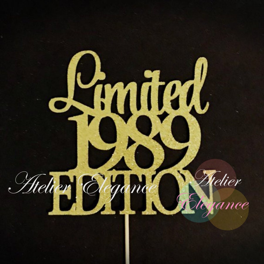 Limited 1989 Edition Cake Topper Birth Year Cake Topper 32nd | Etsy