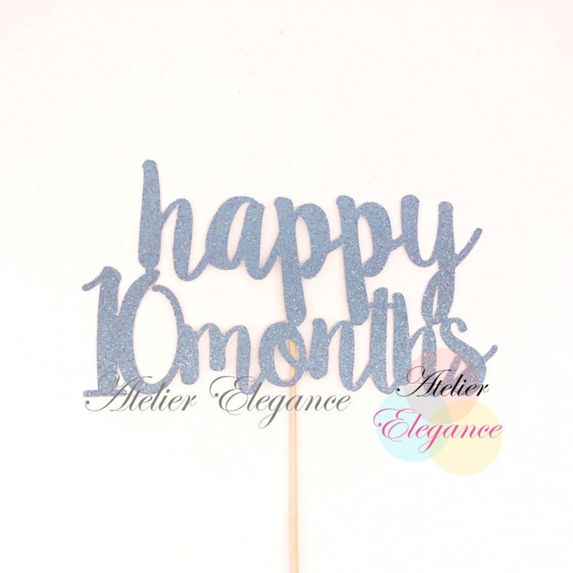 10 Months Birthday Cake Topper Happy 10 Months Cake Topper - Etsy