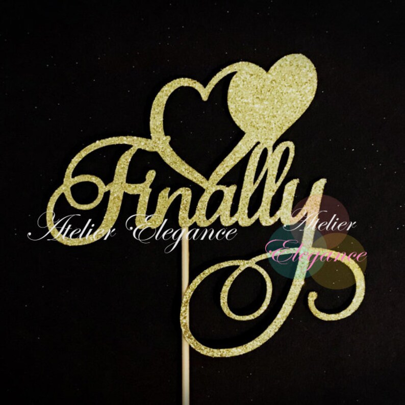 Finally Cake Topper Wedding Cake Topper Bridal Shower Cake - Etsy Canada