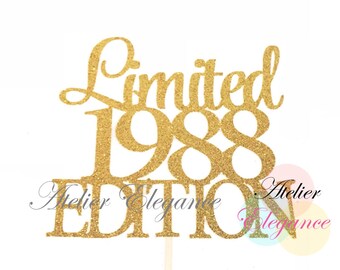 34 Cake Topper - Etsy