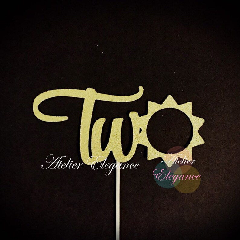 Two Cake Topper 2nd Birthday Cake Topper Sun Cake Topper - Etsy UK