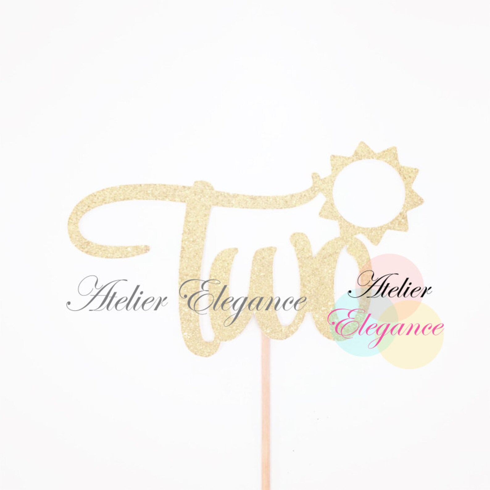 Two Cake Topper, 2nd Birthday Cake Topper, Sunshine 2nd Birthday Party ...