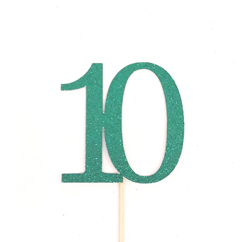 10 Cake Topper Ten Cake Topper Tenth Birthday Cake Topper | Etsy