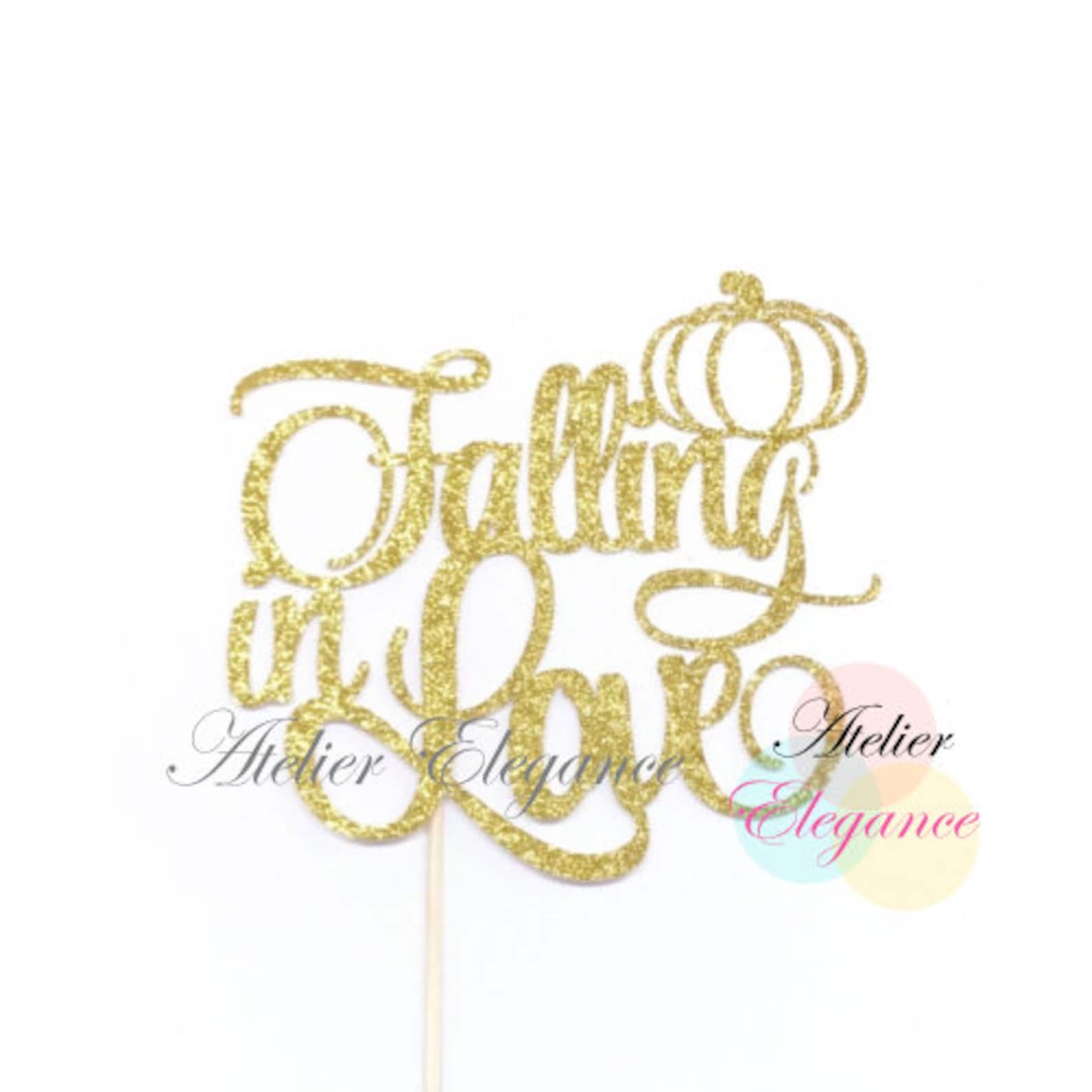 Falling in Love Cake Topper, Falling in Love Bridal Shower, Bride to Be ...