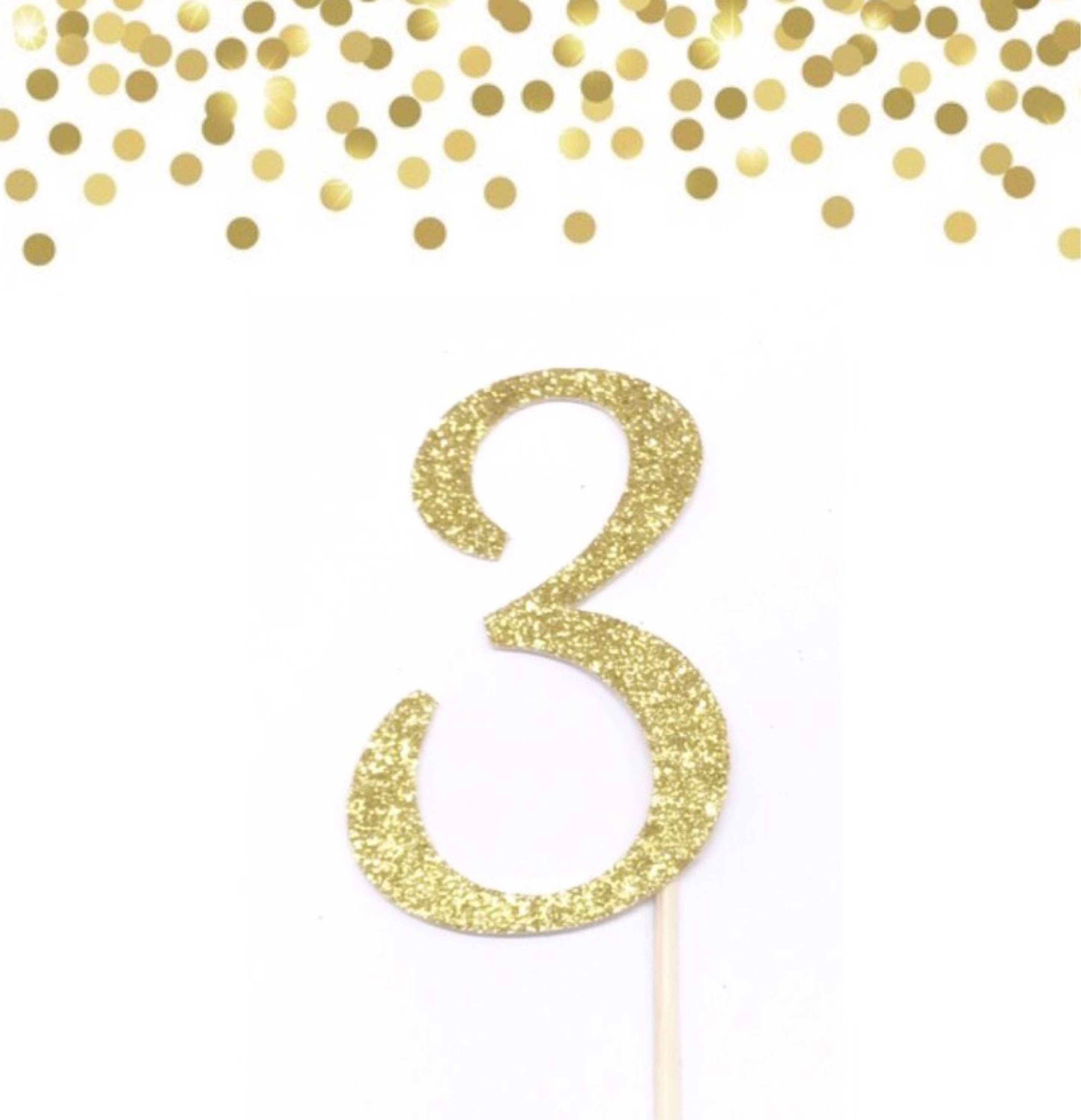 Lots Colors 3 Cake Topper Three Cake Topper Third Birthday - Etsy India