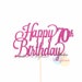 Happy 70th Birthday Topper, 70th Birthday Cake Topper, 70th Birthday ...