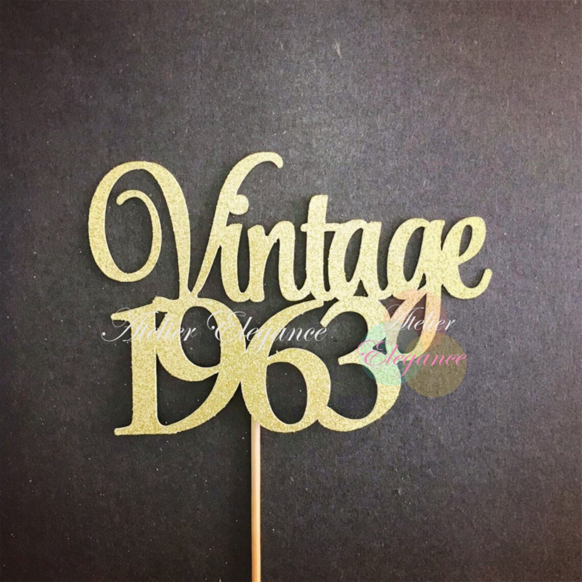 Vintage 1963 Cake Topper Birthday Cake Topper Birth Year - Etsy Canada