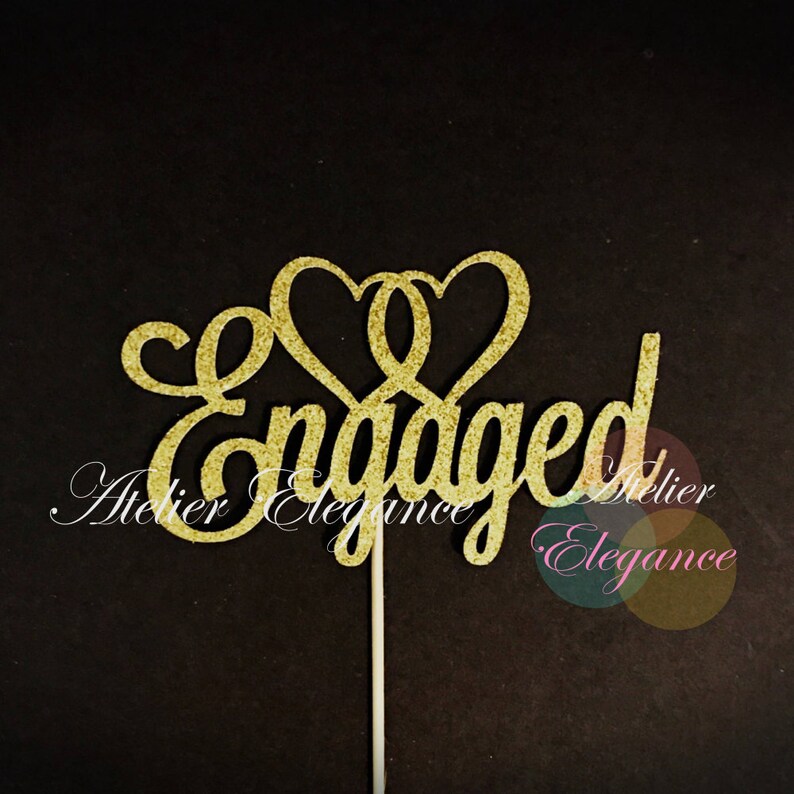Engagement Cake Topper Engaged Cake Topper Bridal Shower - Etsy Canada