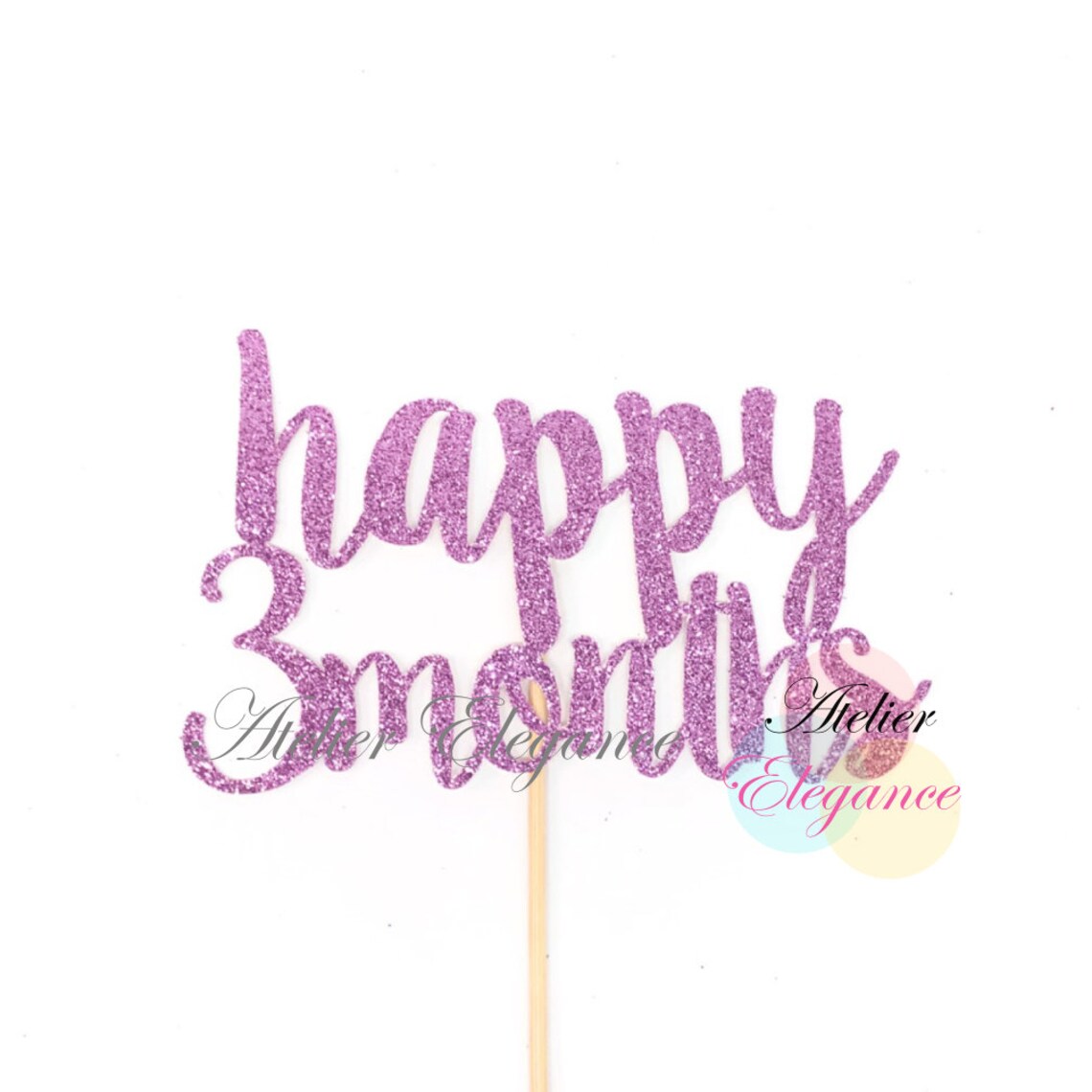 3 Months Birthday Cake Topper Happy 3 Months Cake Topper 3 - Etsy Canada
