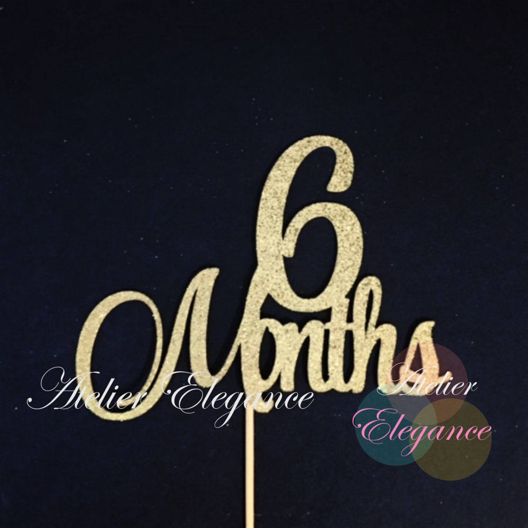 6 Months Cake Topper, Half Cake Topper, Half Birthday Cake Topper, 1/2 ...