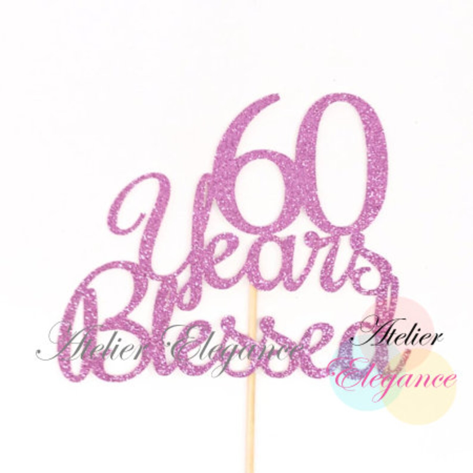 60 Years Blessed Cake Topper 60 Cake Topper 60th Anniversary - Etsy Canada