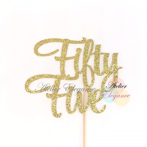 Lots Colors, Fifty Five Cake Topper, 55th Birthday Cake Topper, 55 Cake ...