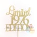 Limited 1976 Edition Cake Topper, Birth Year Cake Topper, 49th Birthday ...