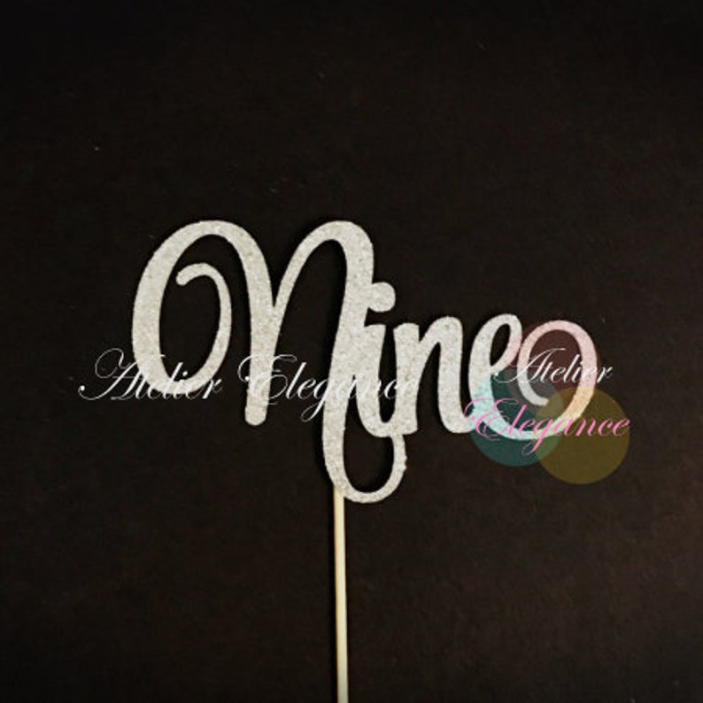 Lots Colors Nine Cake Topper Ninth Birthday Cake Topper 9 | Etsy