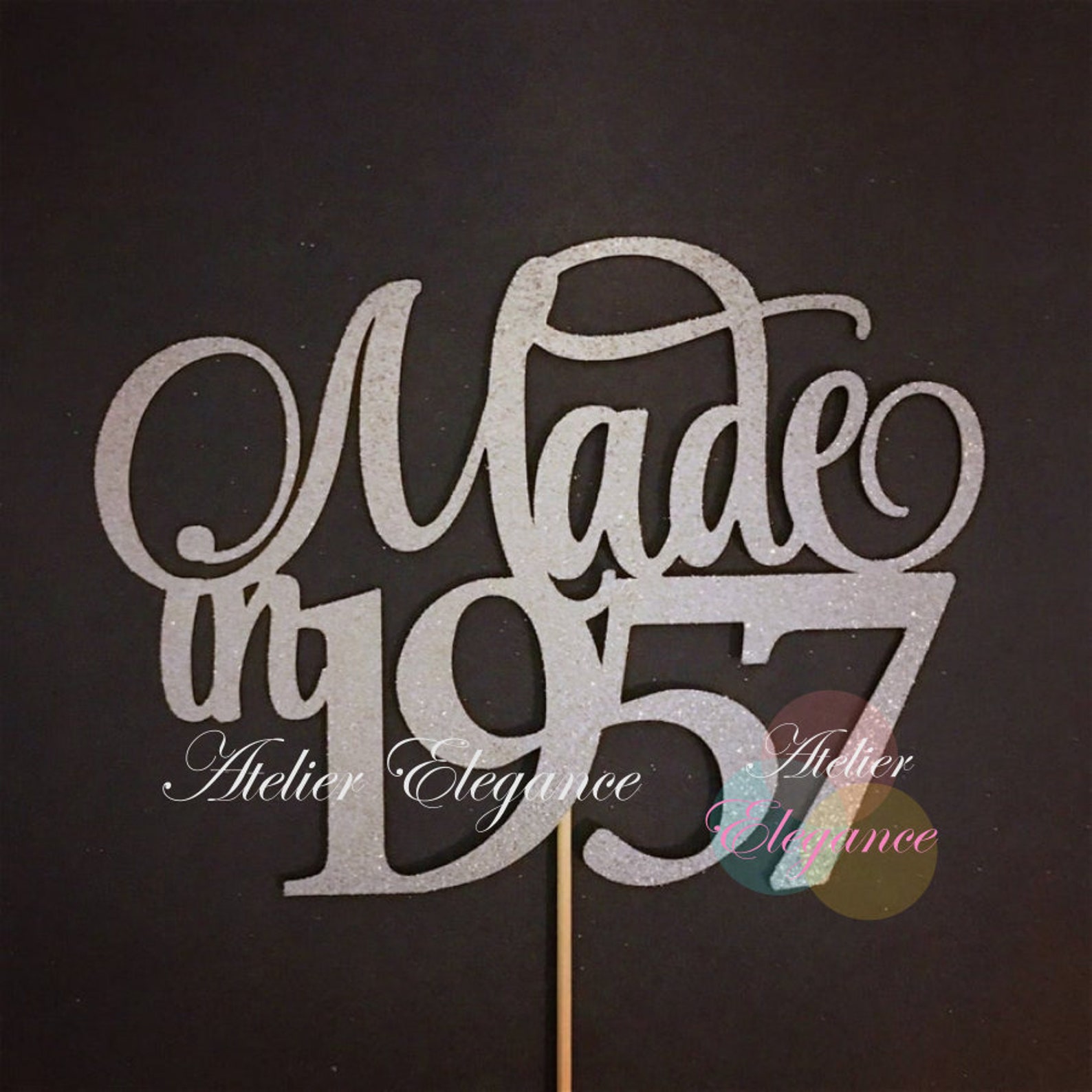 Made in 1957 Cake Topper Birthday Cake Topper Birth Year - Etsy