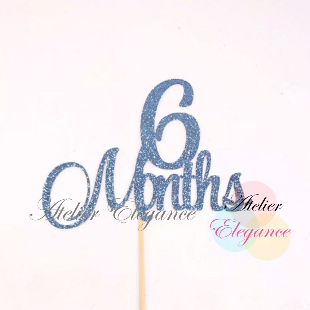 6 Months Cake Topper Half Cake Topper Half Birthday Cake | Etsy