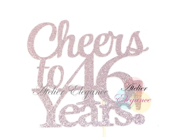 46th Birthday Cake Topper - Etsy