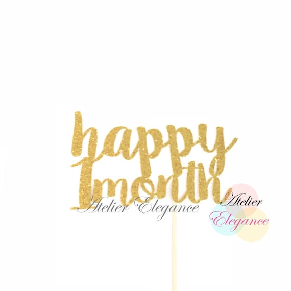 1 Month Birthday Cake Topper Happy 1 Month Cake Topper 1 - Etsy