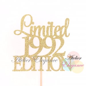 Limited 1992 Edition Cake Topper, Birth Year Cake Topper, 33rd Birthday ...