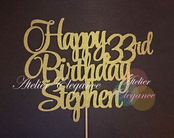33rd Birthday Cake Topper - Etsy