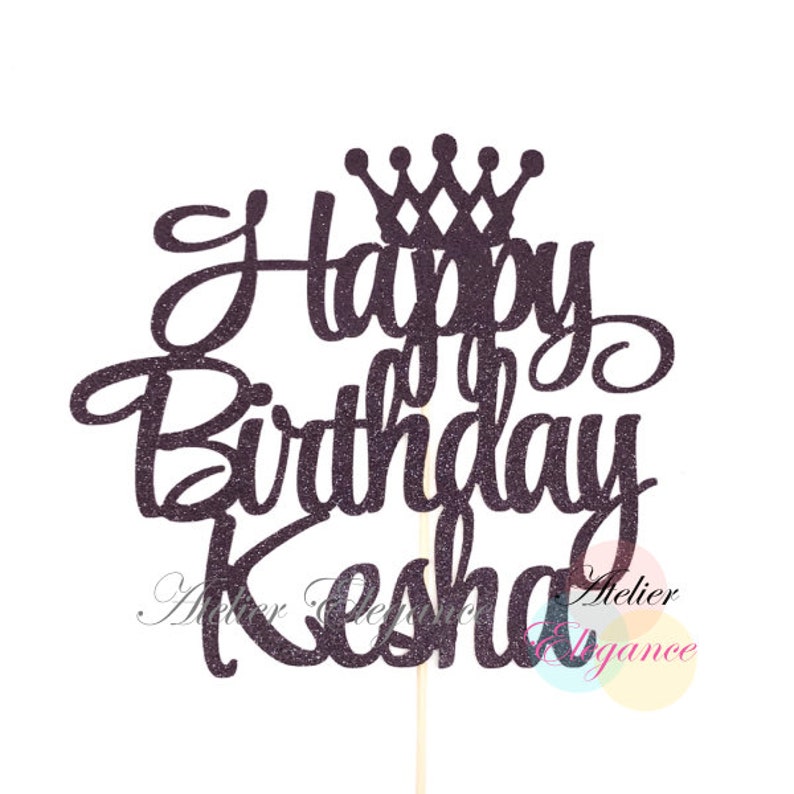 ANY NAME Happy Birthday Cake Topper Custom Birthday Cake | Etsy