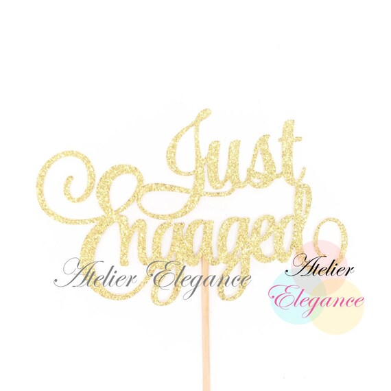 Just Engaged Cake Topper Engaged Cake Topper Bride to Be | Etsy