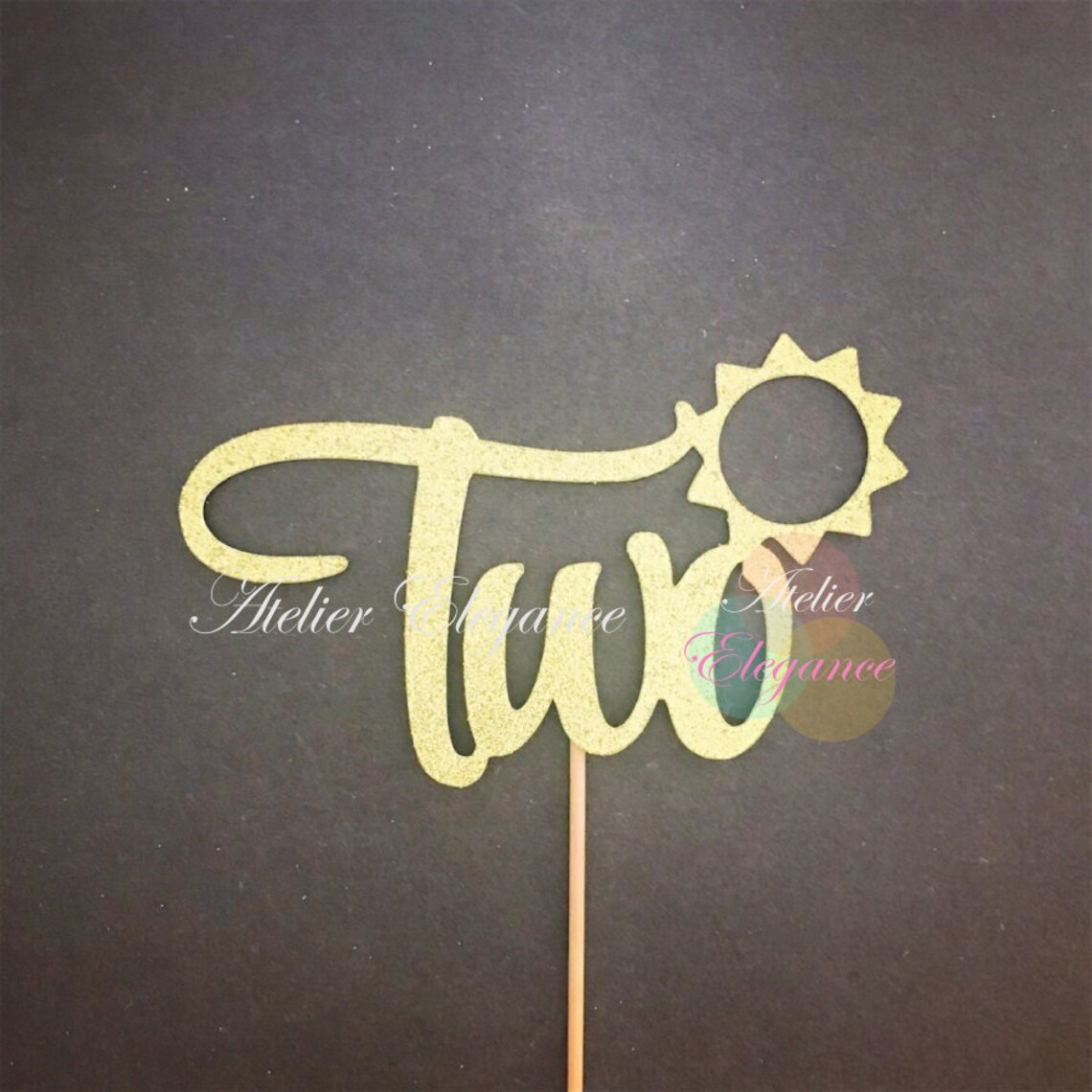 Two Cake Topper, 2nd Birthday Cake Topper, Sunshine 2nd Birthday Party ...
