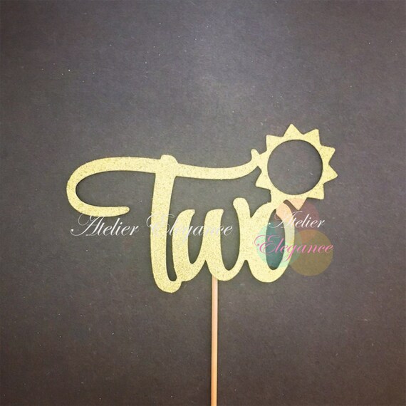 Two Cake Topper 2nd Birthday Cake Topper Sunshine 2nd | Etsy