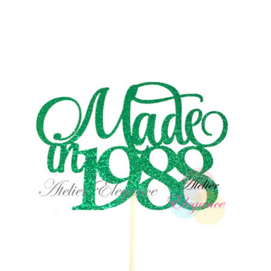 Made in 1988 Cake Topper, Birthday Cake Topper, Birth Year Cake Topper ...